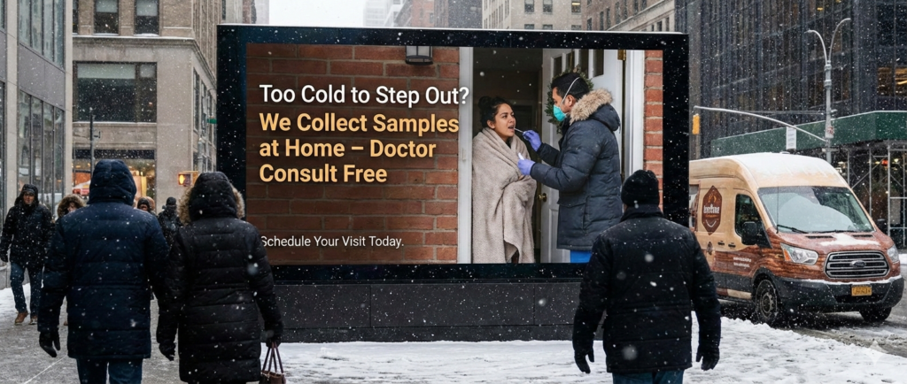 Too Cold to Step Out? We Collect Samples at Home – Doctor Consult Free