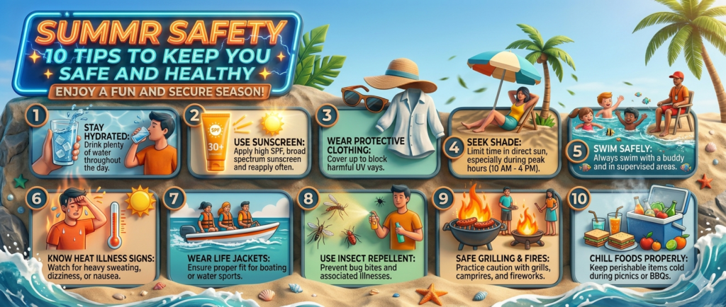 Summer Safety: 10 Tips to Keep You Safe and Healthy